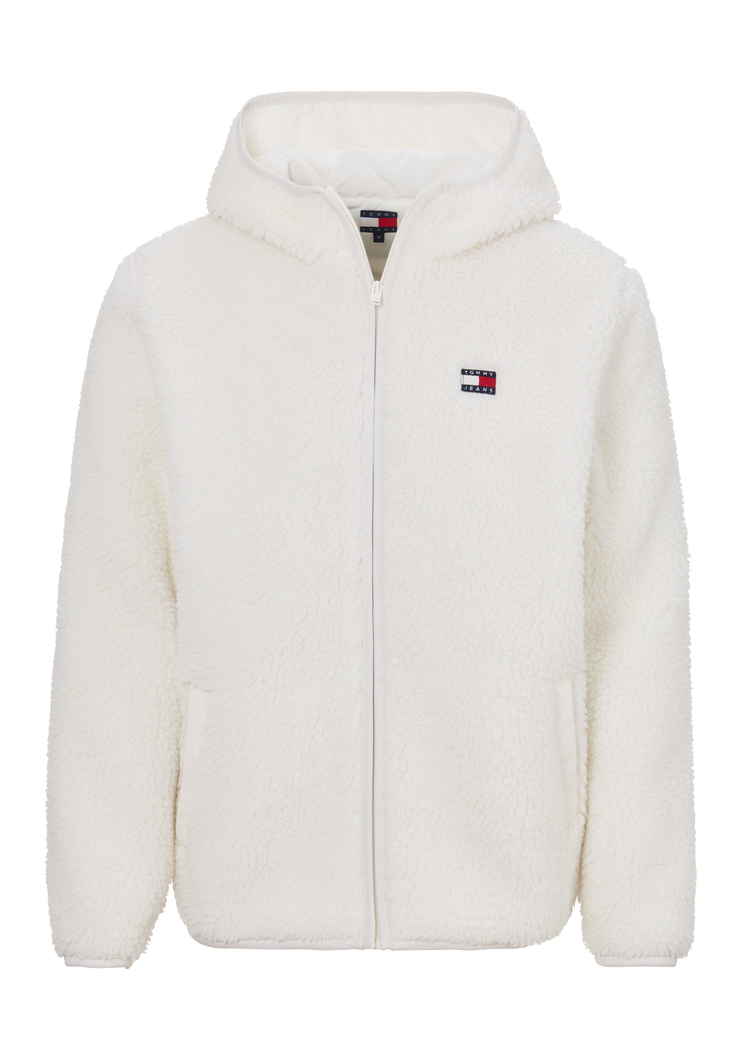 Tommy Jeans Plüschjacke Tjm Reg Badge Teddy Zip Tru Ext Mit Logopatch